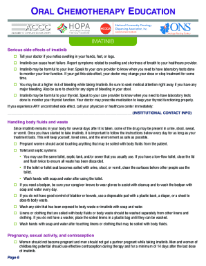 Fillable Online ORAL CANCER TREATMENT EDUCATION Fax Email Print - pdfFiller