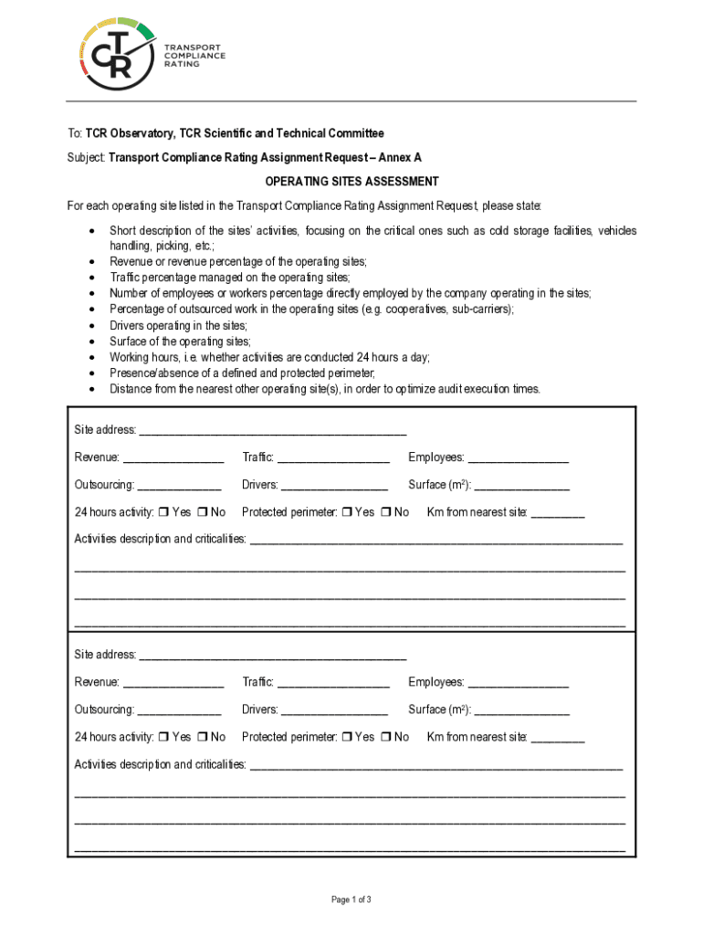 Fillable Online TCR Request Form - Annex A.docx Fax Email Print - pdfFiller