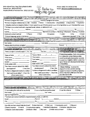 Fillable Online Help Me Grow Home Visiting (HV) Fax Email Print - pdfFiller