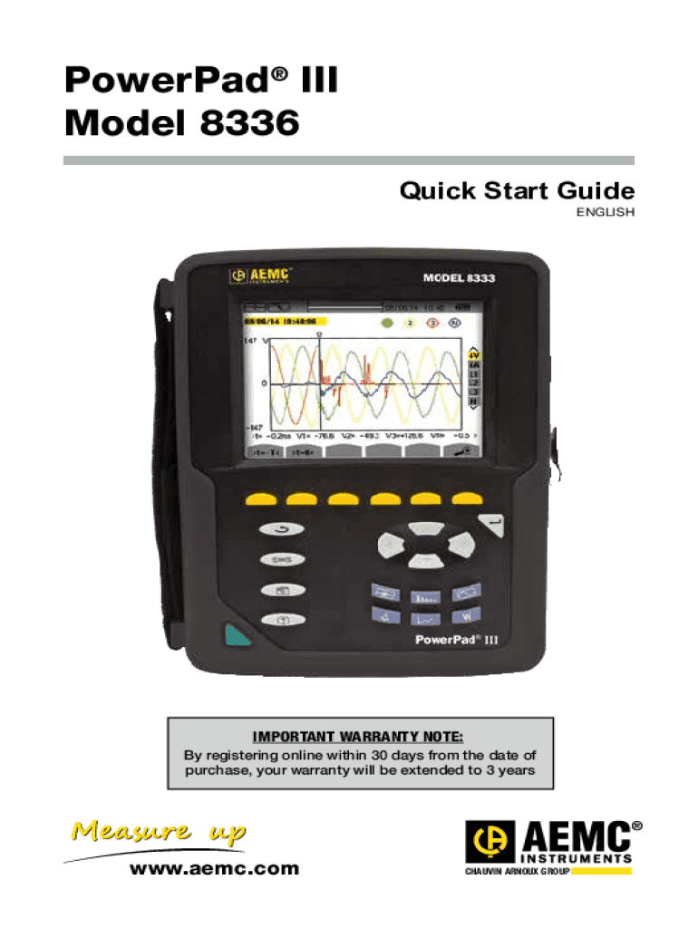 Fillable Online PowerPad III Model 8336 - Part 1: Configuration and ...
