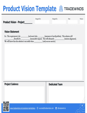 Fillable Online Vision Statement Template with 37 ... Fax Email Print ...