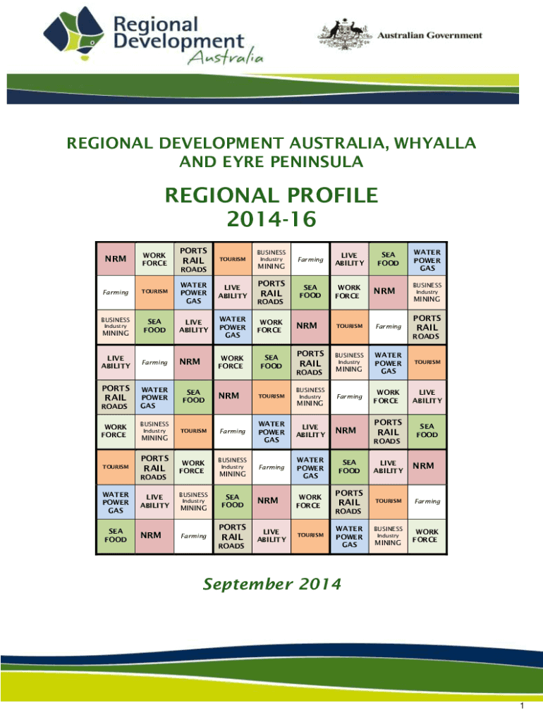 Fillable Online RDA Eyre Peninsula Region - id's economic profiles Fax ...