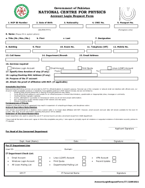 Fillable Online Account Login Request Form Fax Email Print - pdfFiller