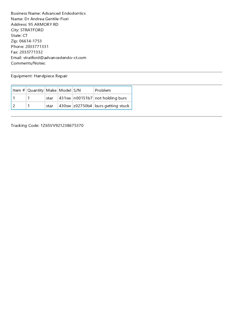 Fillable Online Advanced Endodontics of CT: Root Canal Specialists Fax Email Print - pdfFiller