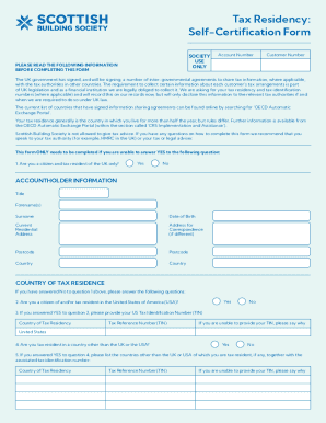 Fillable Online Tax Residency: Self-Certification Form Fax Email Print ...