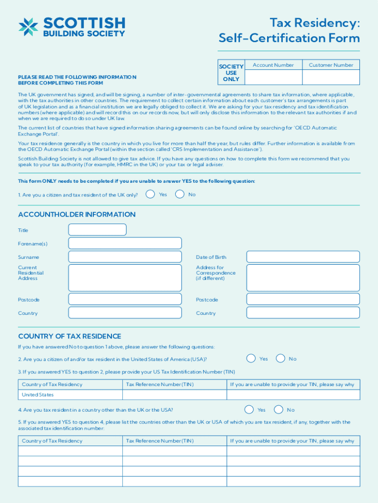 Fillable Online Tax Residency Self Certification Form Fax Email Print fillable-online-tax-residency-self-certification-form-fax-email-print