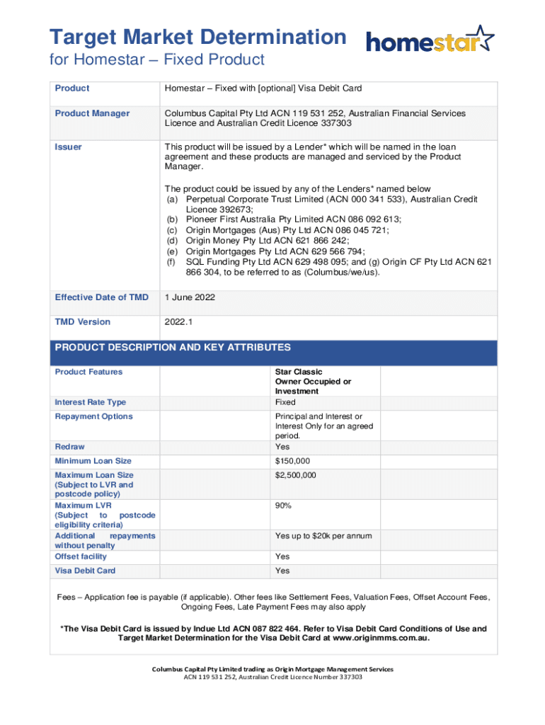 Fillable Online Target Market Determination - Land Rover Fax Email ...