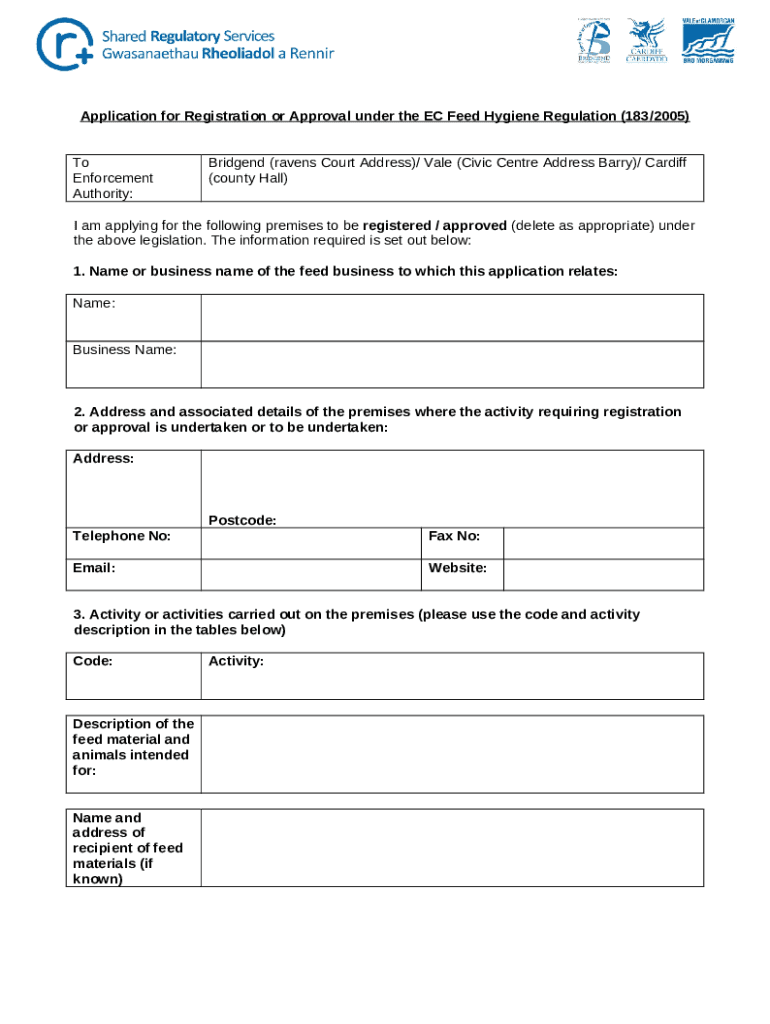 Application for Registration or Approval Doc Template | pdfFiller