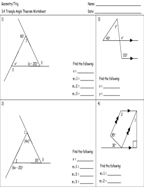 Fillable Online 3.4 Triangle Angle Theorem Worksheet Fax Email Print ...