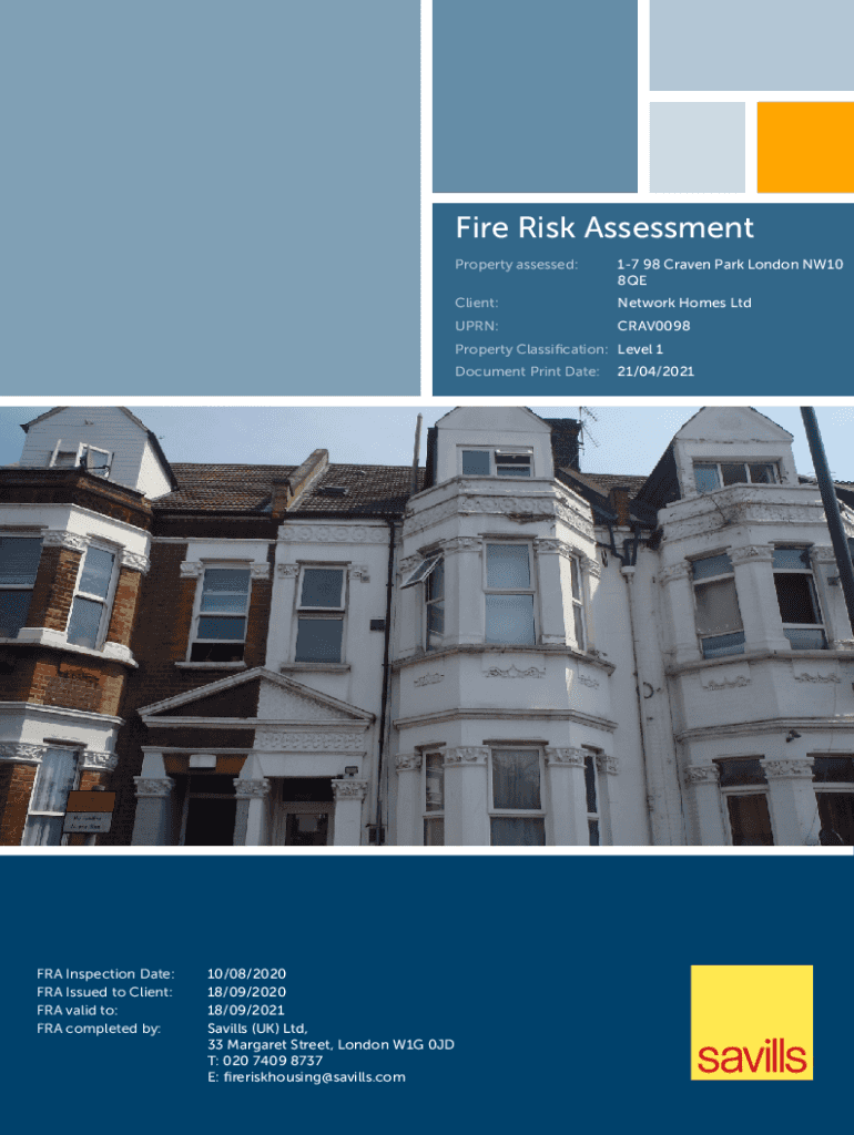 Fillable Online Fire Risk Assessments (FRAs) Fax Email Print - pdfFiller