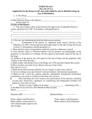 Fillable Online Drug Sale License Punjab Form - Fill Online, Printable ...