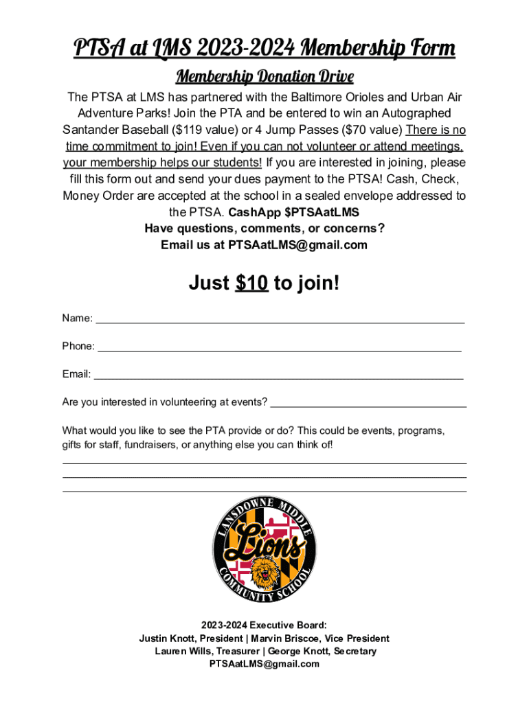 Fillable Online Join the PTA - Guest Elementary PTA Fax Email Print - pdfFiller