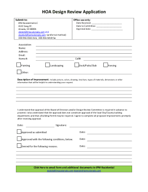 Fillable Online HOA Design Review Application.doc Fax Email Print ...