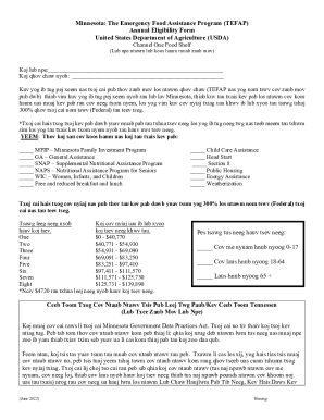 Fillable Online The Emergency Food Assistance Program (TEFAP) USDA ...