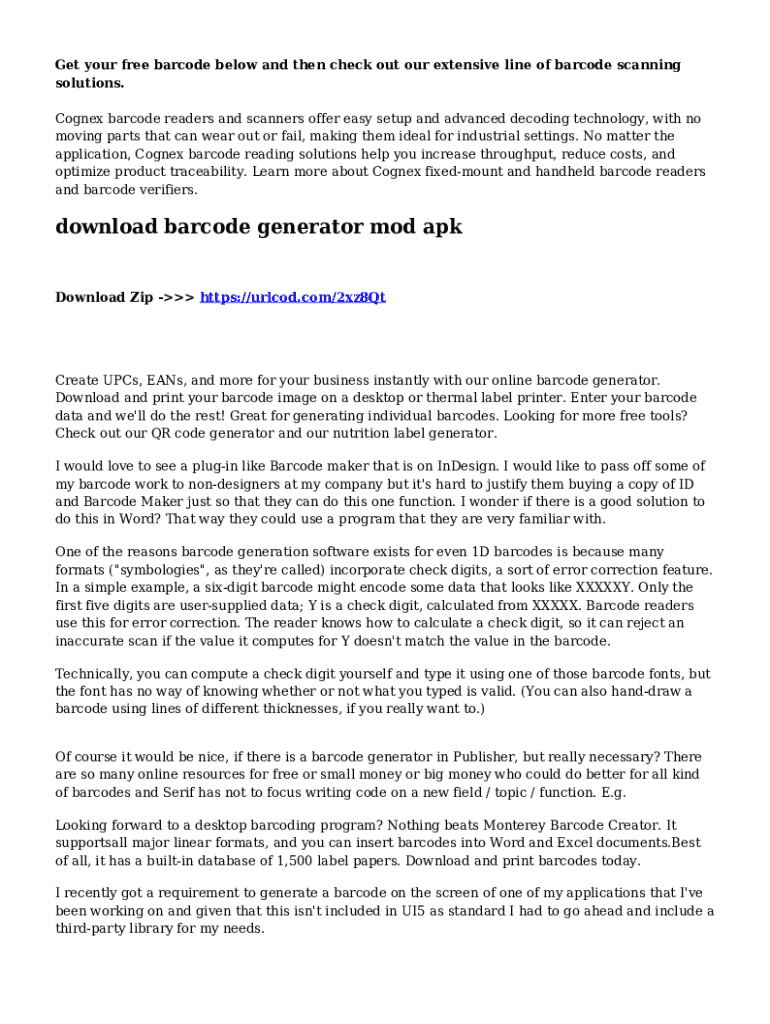 Fillable Online The Most Common Causes of Unreadable Barcodes... Fax ...