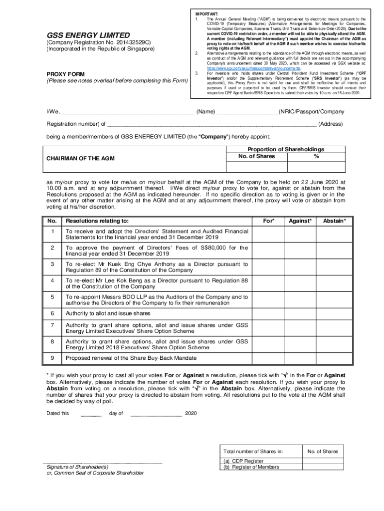Fillable Online AGM Proxy Form (FY2021) Fax Email Print - pdfFiller