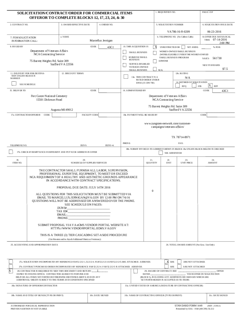SECTION A - CONTINUATION OF SF1449 BLOCKS4 Doc Template | pdfFiller
