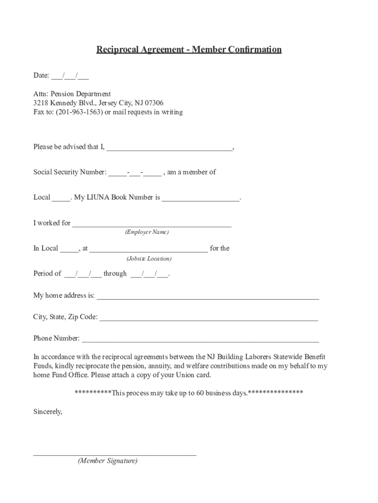 Fillable Online Local 78 Reciprocal Request Form Fax Email Print ...
