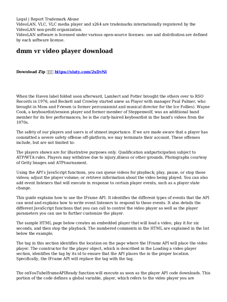 Fillable Online VideoLAN, VLC, VLC media player and x264 are trademarks internationally ...