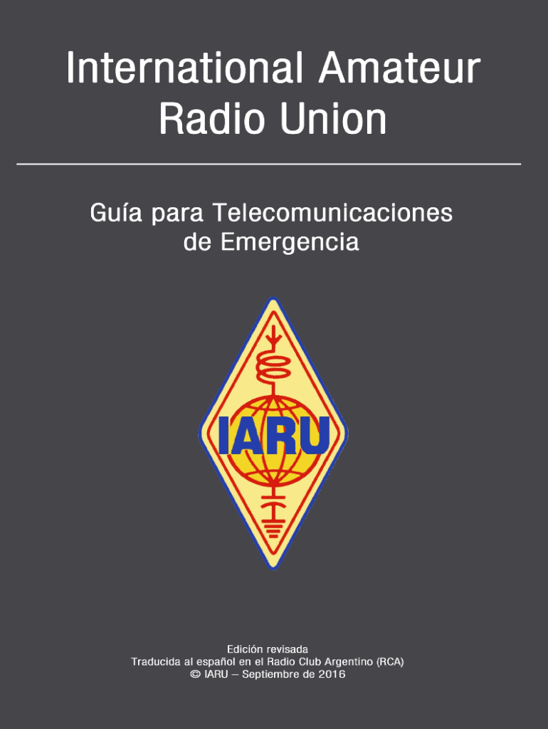 Completable En línea IARU - Gua para Telecomunicaciones de Emergencia ...
