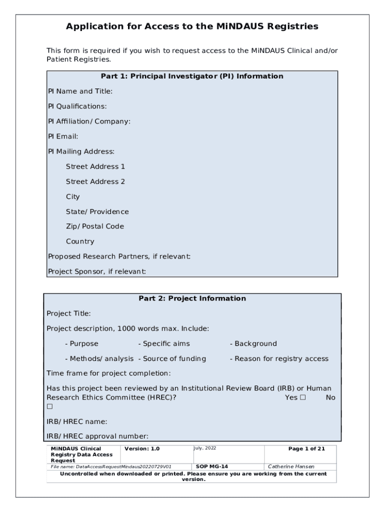 Registry of Patient Registries (RoPR): Project Overview Doc Template ...