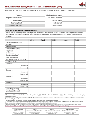 Fillable Online Risk Assessment Form (RA4) Fax Email Print - pdfFiller