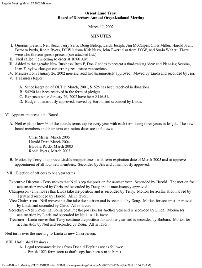 Fillable Online present: Neil Seitz, Terry Seitz, Doug Bishop, Linda ...