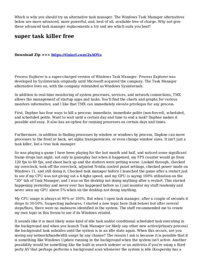 Fillable Online 7 better alternatives to the Task Manager from Windows ...