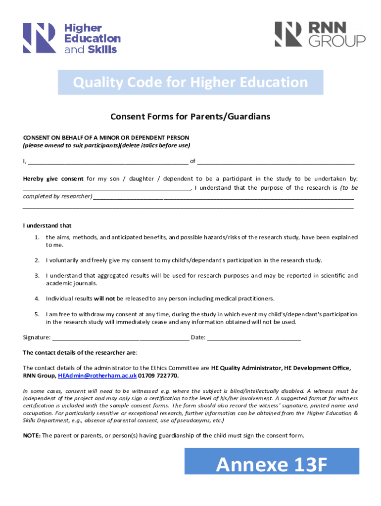Fillable Online Sample Consent Form Title of Study Fax Email Print ...
