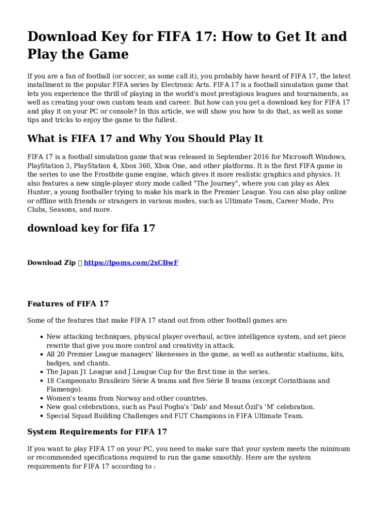 Fillable Online I Found mention of Momentum in Fifa 17 game code. Fax Email Print - pdfFiller