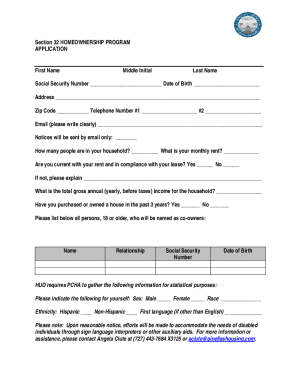 Fillable Online Homeownership (Section 32) - HUD Fax Email Print ...