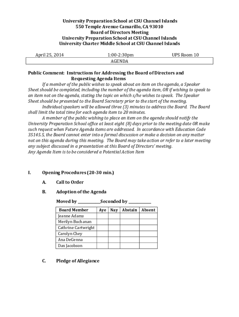 Fillable Online University Preparation School at CSU Channel Islands ...