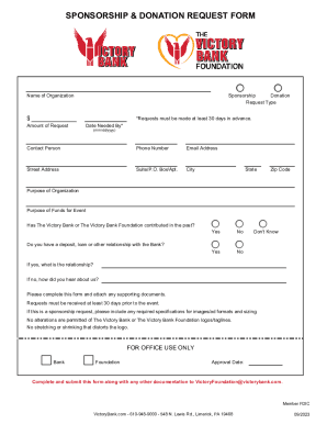 Fillable Online Community Donations and Sponsorship Request Form Fax ...