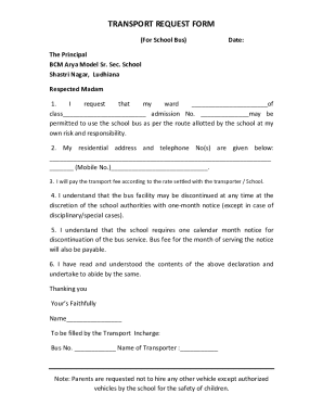 Fillable Online TRANSPORT REQUEST FORM.docx15-10-2020 Fax Email Print ...