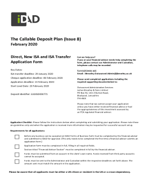 Fillable Online The Callable Deposit Plan (Issue 8) - idad ...