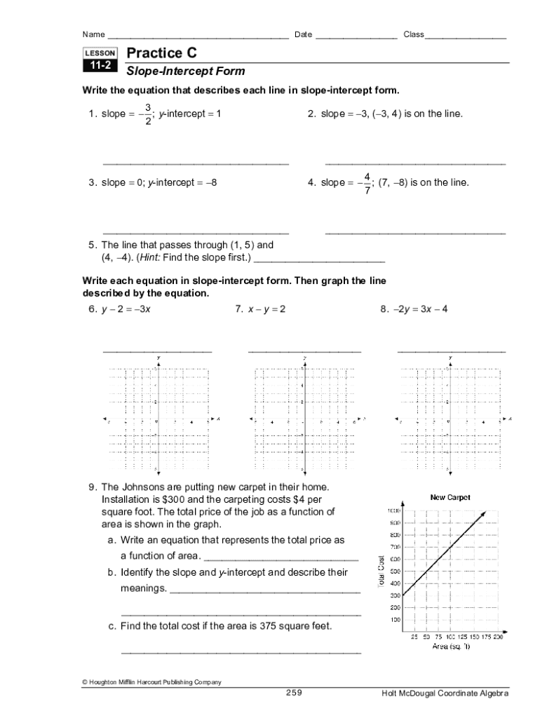 Fillable Online ; y-intercept Fax Email Print - pdfFiller