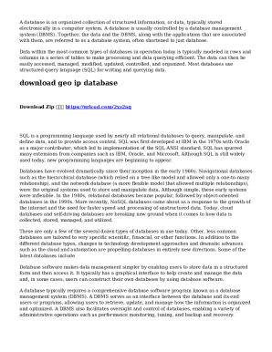 Fillable Online Database: what is it, and how does it work? Fax Email Print - pdfFiller