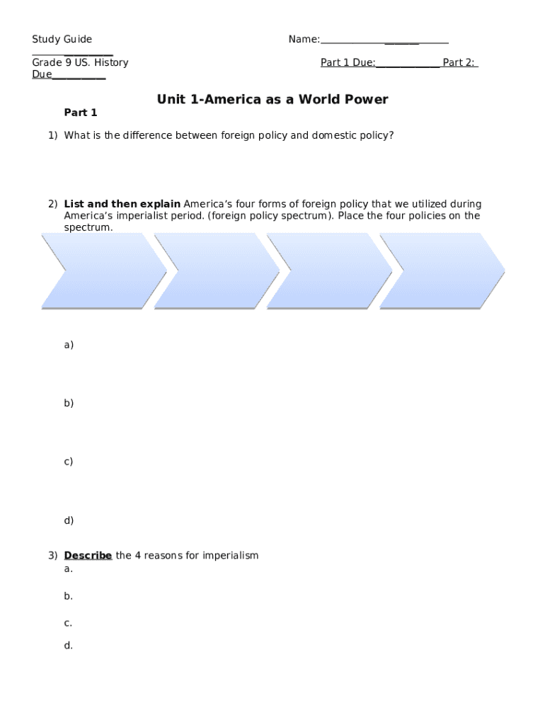The Development of Foreign Policy - Short History Doc Template | pdfFiller