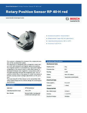 Fillable Online Data sheet Rotary Position Sensor RPS-F Fax Email Print ...