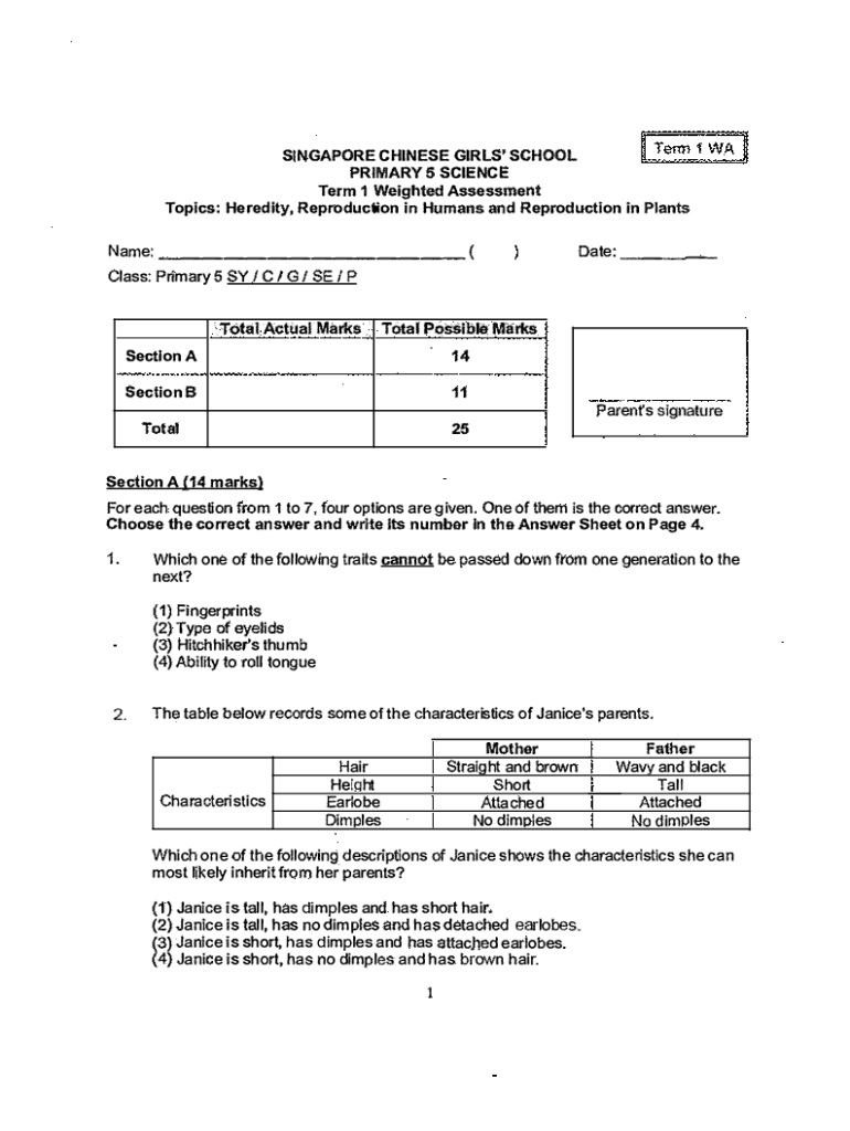 Fillable Online Reproduction in Plants (Primary 5 Science) Flashcards ...