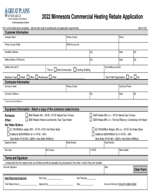 Fillable Online 2022 Minnesota Commercial Water Heating Rebate ...