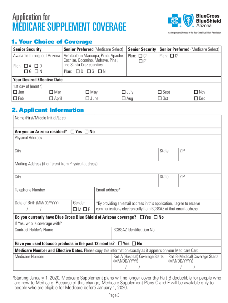Fillable Online Forms Medicare Supplement PlanResources Fax Email Print ...