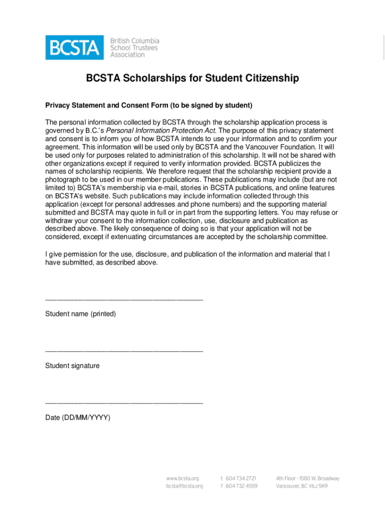 Fillable Online 2019-2020-BCSTA-Scholarship-Application-Form.pdf Fax Email Print - pdfFiller