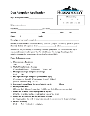 Fillable Online generic adoption application Fax Email Print - pdfFiller