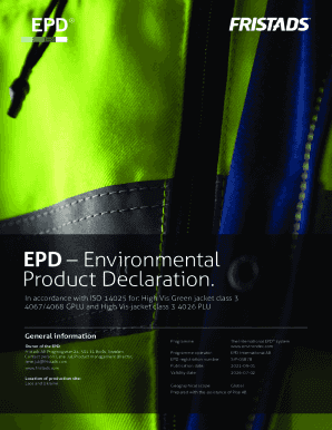 Fillable Online Environmental Product Declaration. - EPD Fax Email ...