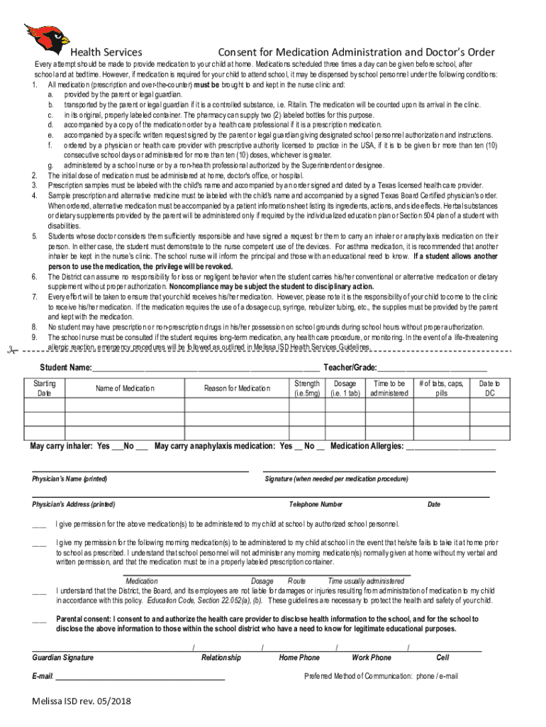 Fillable Online Administration of Medication - Together We Grow Fax Email Print - pdfFiller