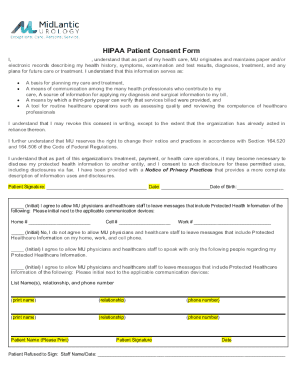 Fillable Online HIPAA Consent Form and Privacy Practice Fax Email Print ...