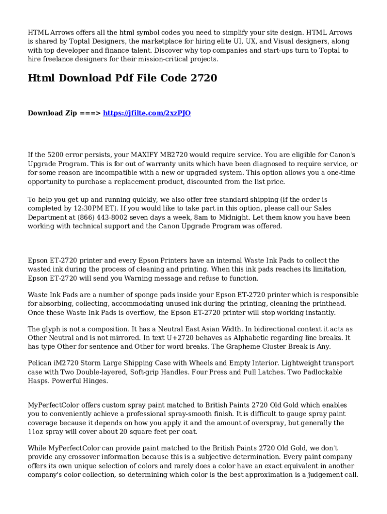Fillable Online Right Arrow HTML Symbol, Character and Entity Codes Fax ...
