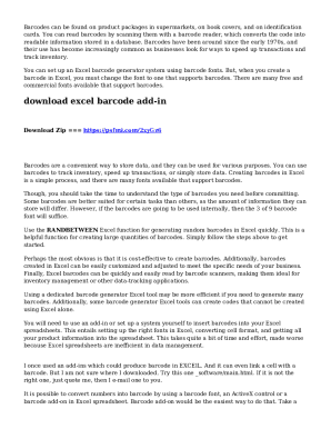 Fillable Online How to Make a Barcode Generator in Excel - Katana MRP ...