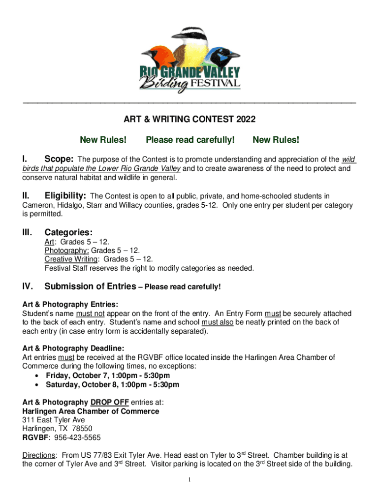 Fillable Online 2022-Art-Writing-Contest-Rules-Entry-Form. ... Fax ...